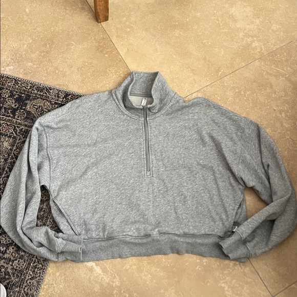 Fabletics | Sweaters | Fabletics Gray Quarterzip Sweatshirt | Poshmark